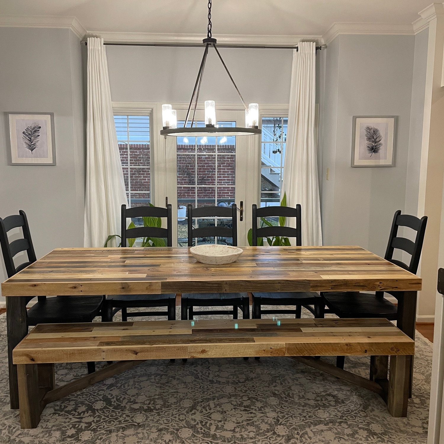 Mendocino Reclaimed Wood Dining Table in Natural – Kase Custom