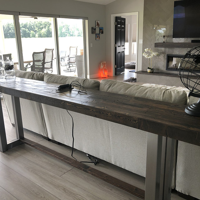 Modern Bar Table Steel U-Shape Legs in Espresso – Kase Custom