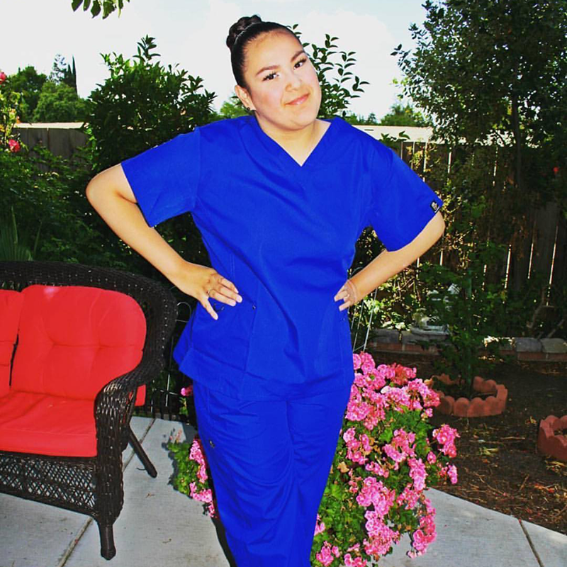Dress A Med Women's 11 Pocket Slim Fit Uniform Scrubs